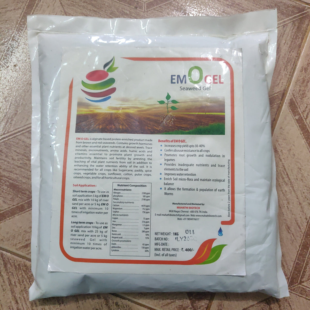 EMO GEL (Sea weed Gel) – Sunantha Organic Farms